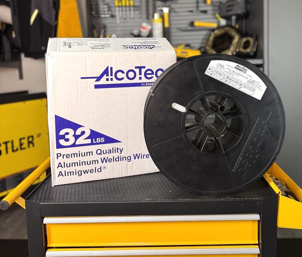 Large spools of MIG aluminum wire help reduce wire changes