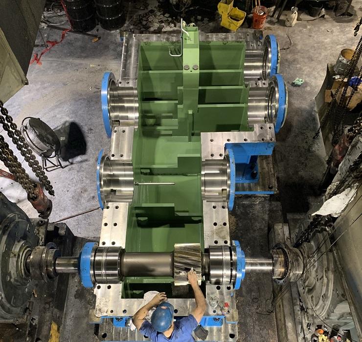 Step-by-step process for rebuilding a mechanical stamping press gearbox