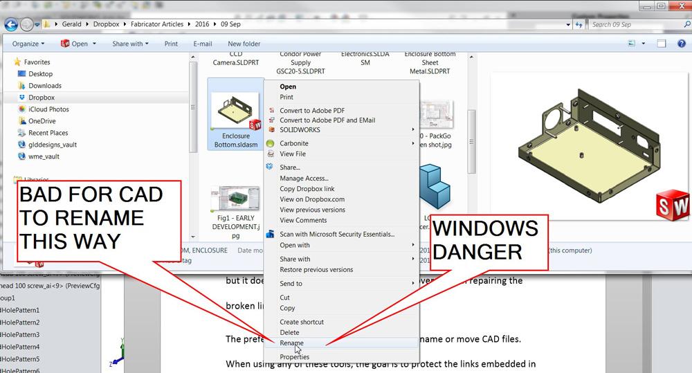 Shop technology and 3-D CAD: Changing the hierarchy and file names ...