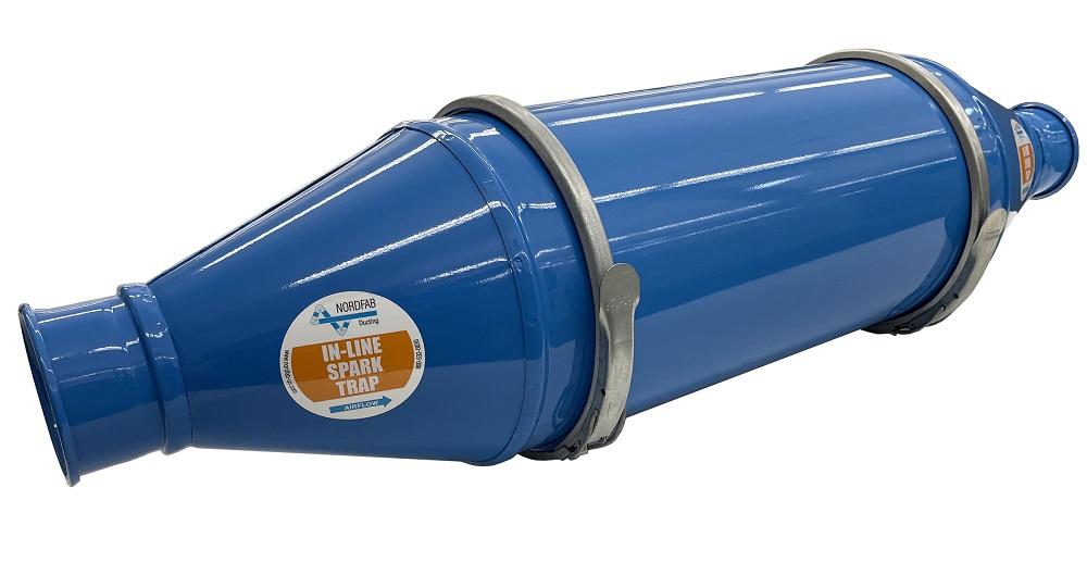 Unit traps sparks to prevent fire in dust collectors